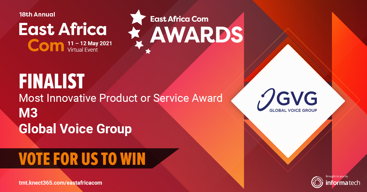 M3 finaliste des East Africa Com Awards - Global Voice Group